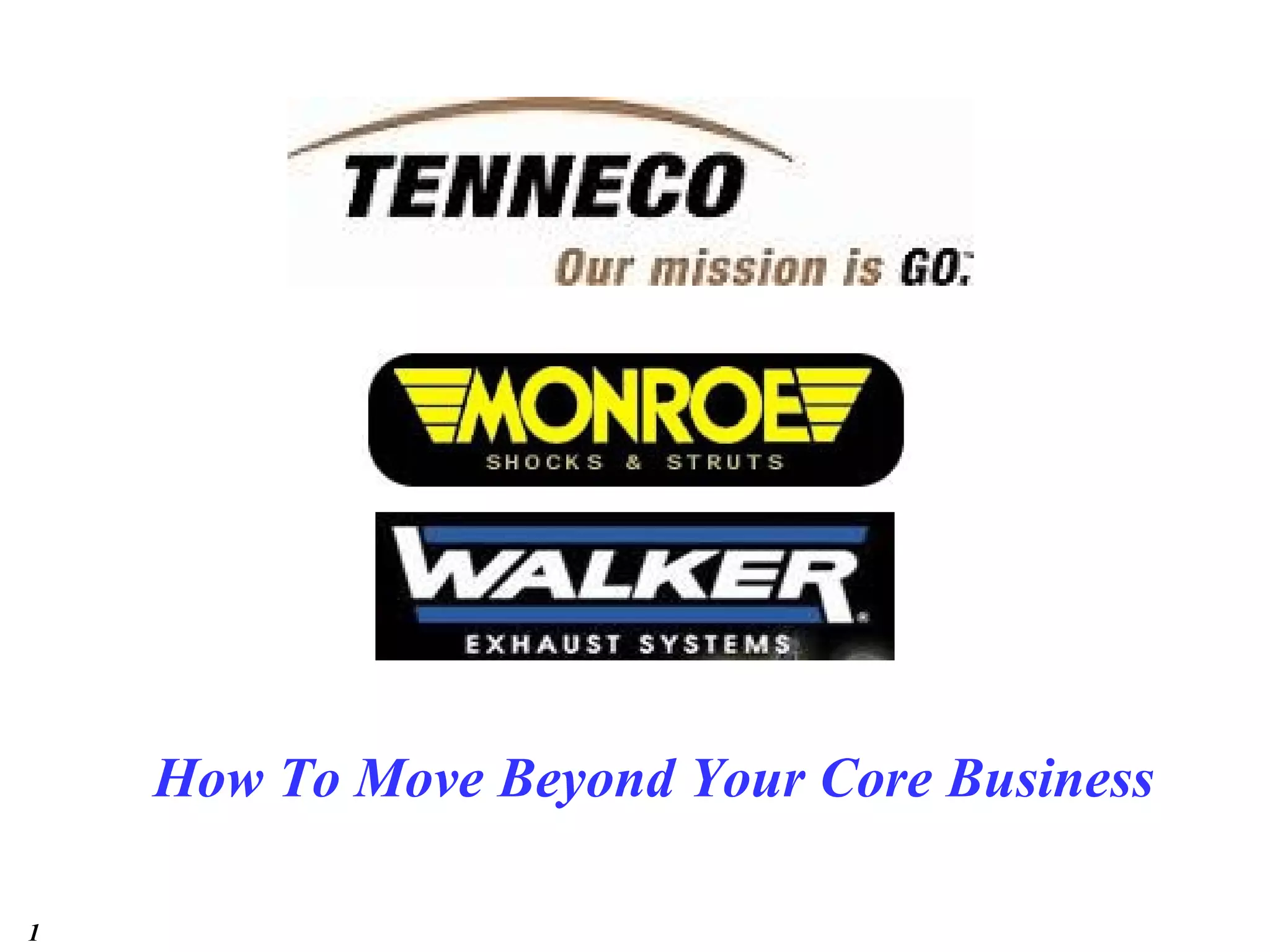 Marketing Leadership Via Brand Equity Building - Tenneco/Monroe Auto ...