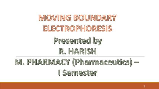Moving boundary electrophoresis mpat | PPTX