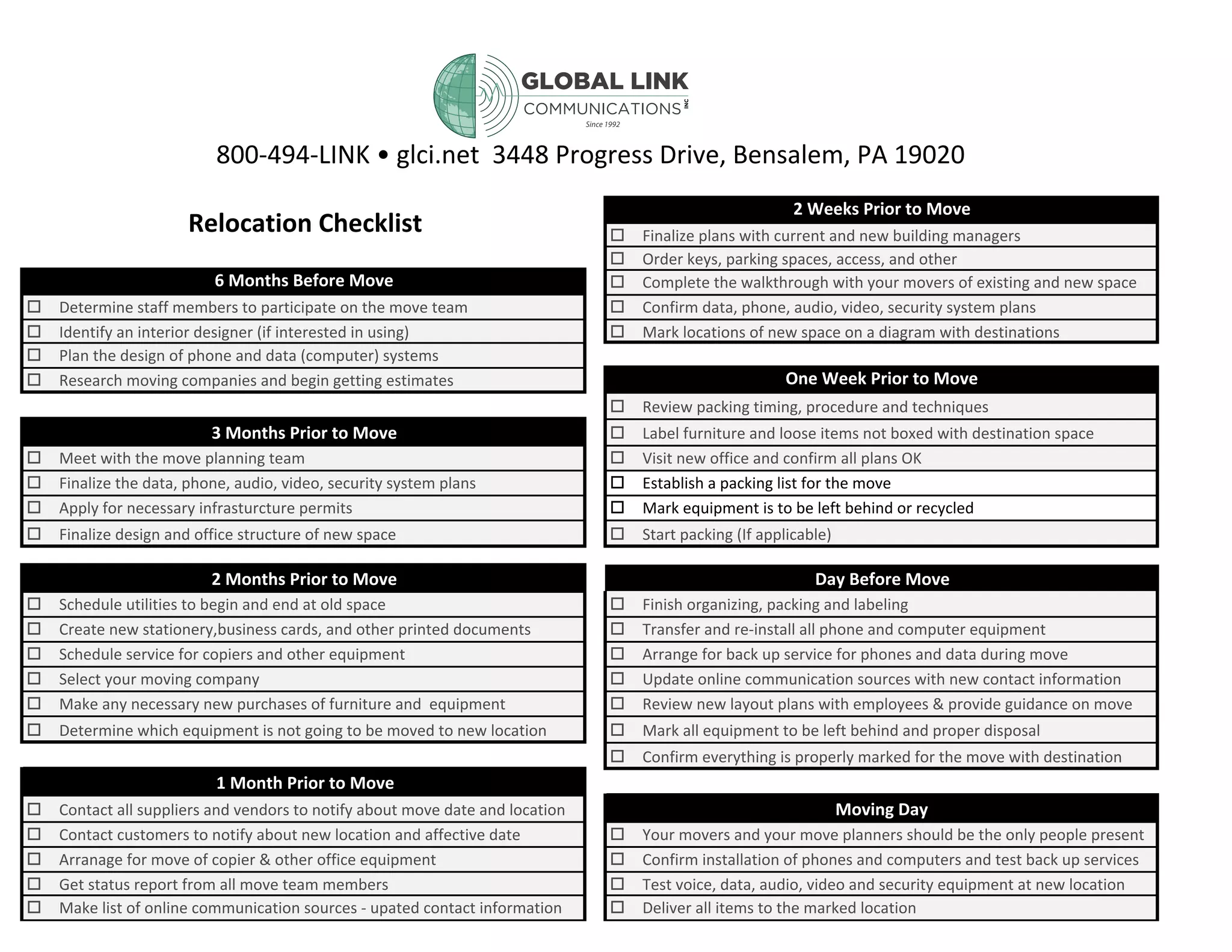 Moving checklist | PDF