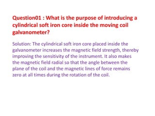 Moving coil galvanometer | PPTX