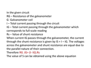 Moving coil galvanometer | PPTX