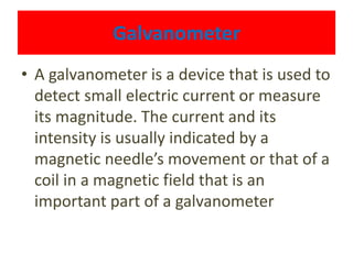 Moving coil galvanometer | PPTX