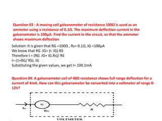 Moving coil galvanometer | PPTX