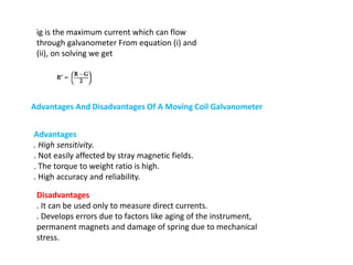 Moving coil galvanometer | PPTX