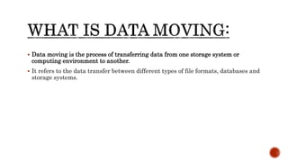 moving data between the data bases in database | PPT