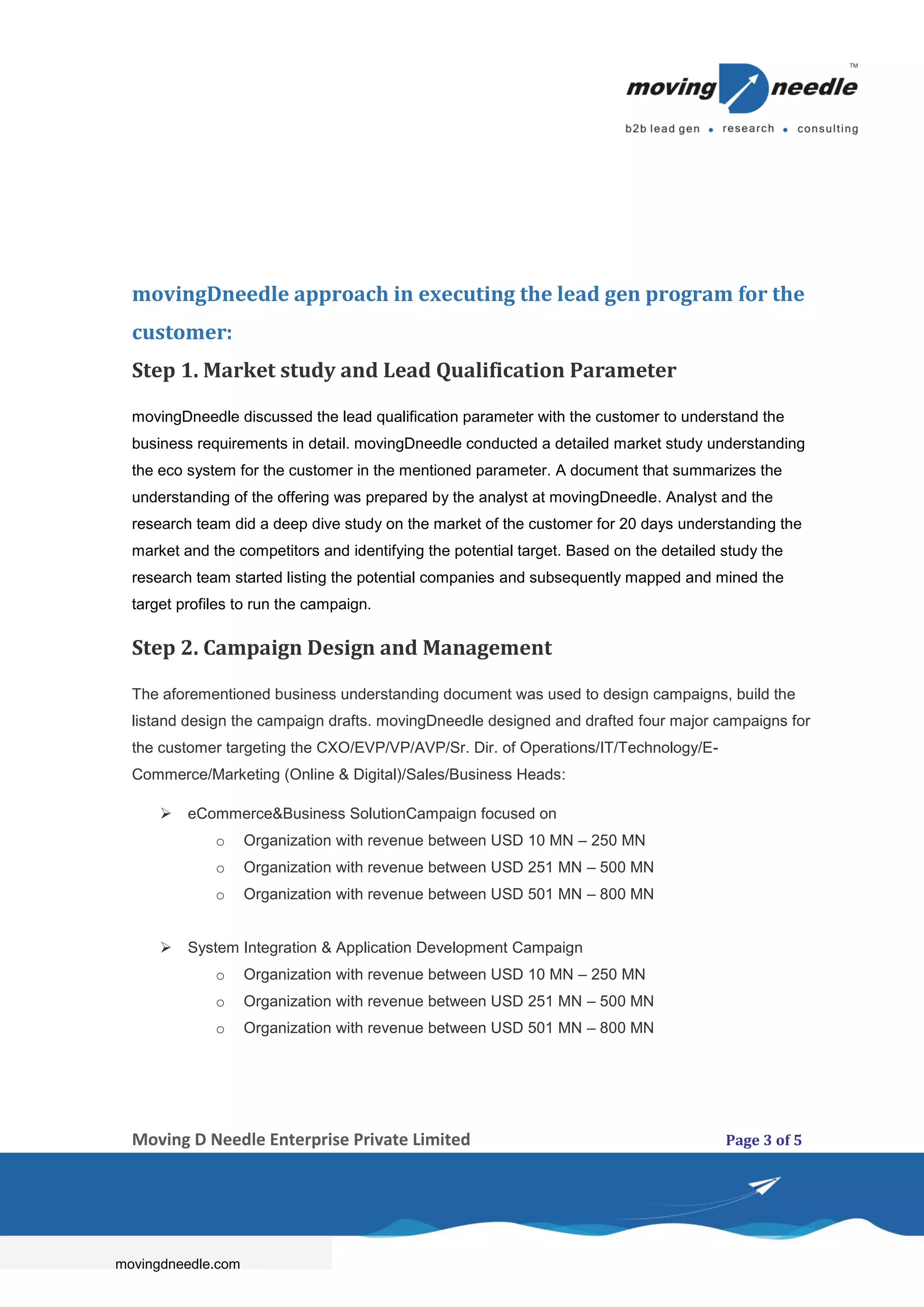 e-commerce - lead generation case study | PDF