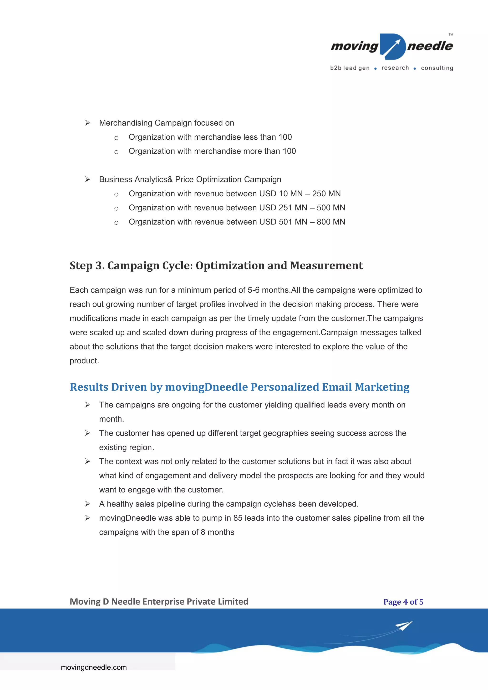 e-commerce - lead generation case study | PDF