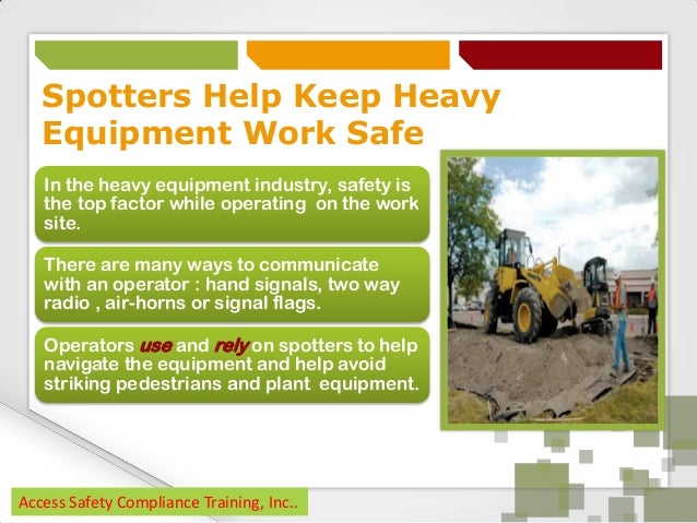 Moving equipment around the site