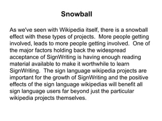 Moving forward with sign language projects in Formal SignWriting | PPT