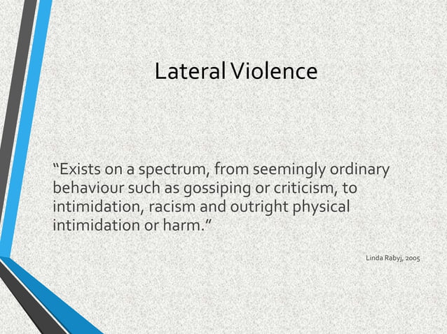 Moving from lateral violence to lateral kindness practical nursing feb ...