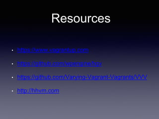 Moving from MAMP to Vagrant | PPT