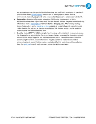 Moving From Paper-Based Systems to Electronic Batch Records ...