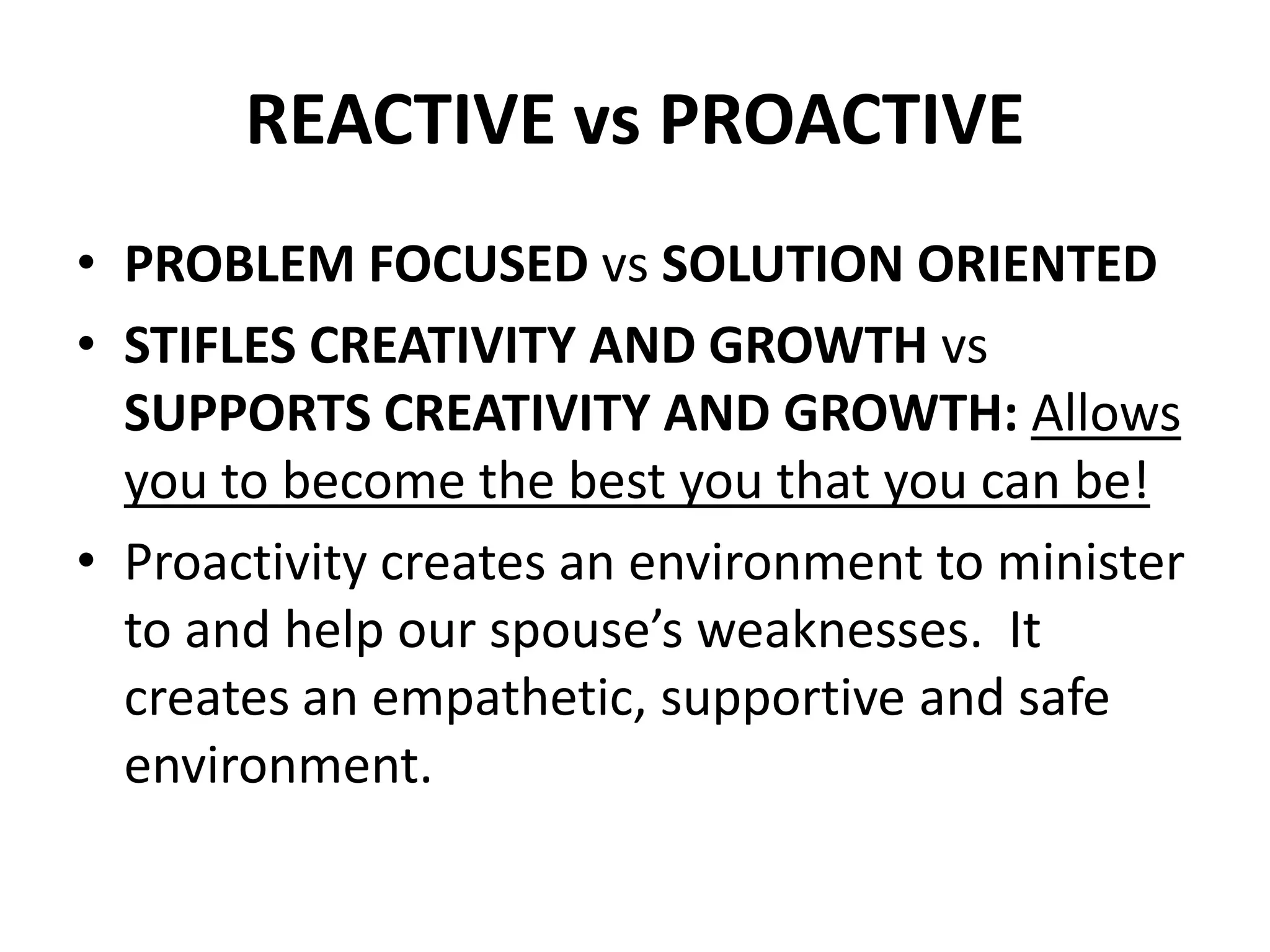 Moving from Reactve to Proactive | PPTX
