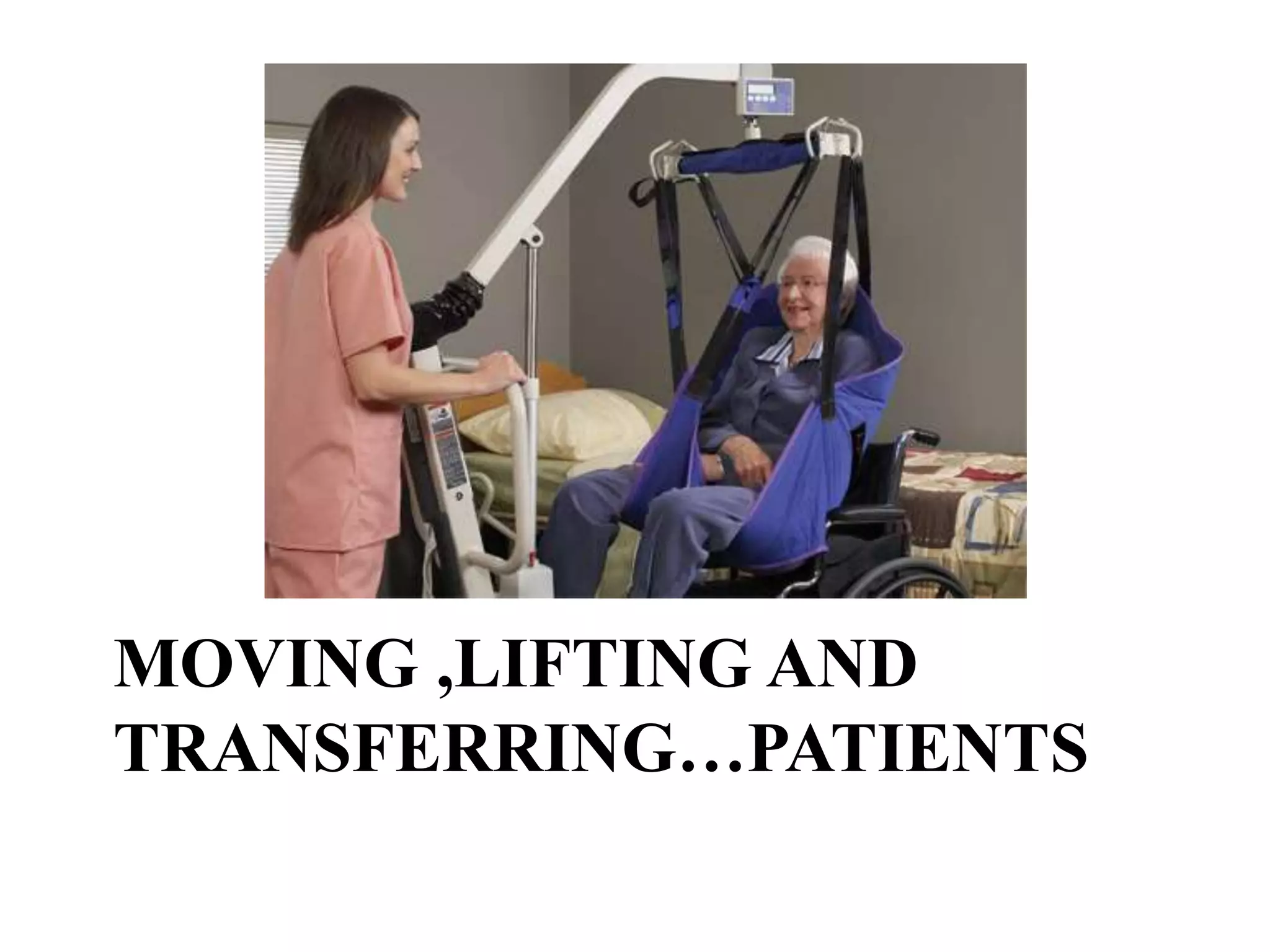 Moving ,lifting, and transferring patients | PPTX