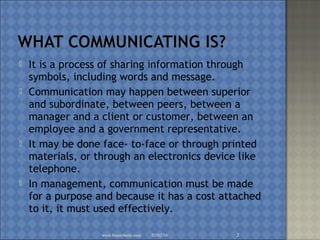 Engineering Management ( Communicating ) | PPT
