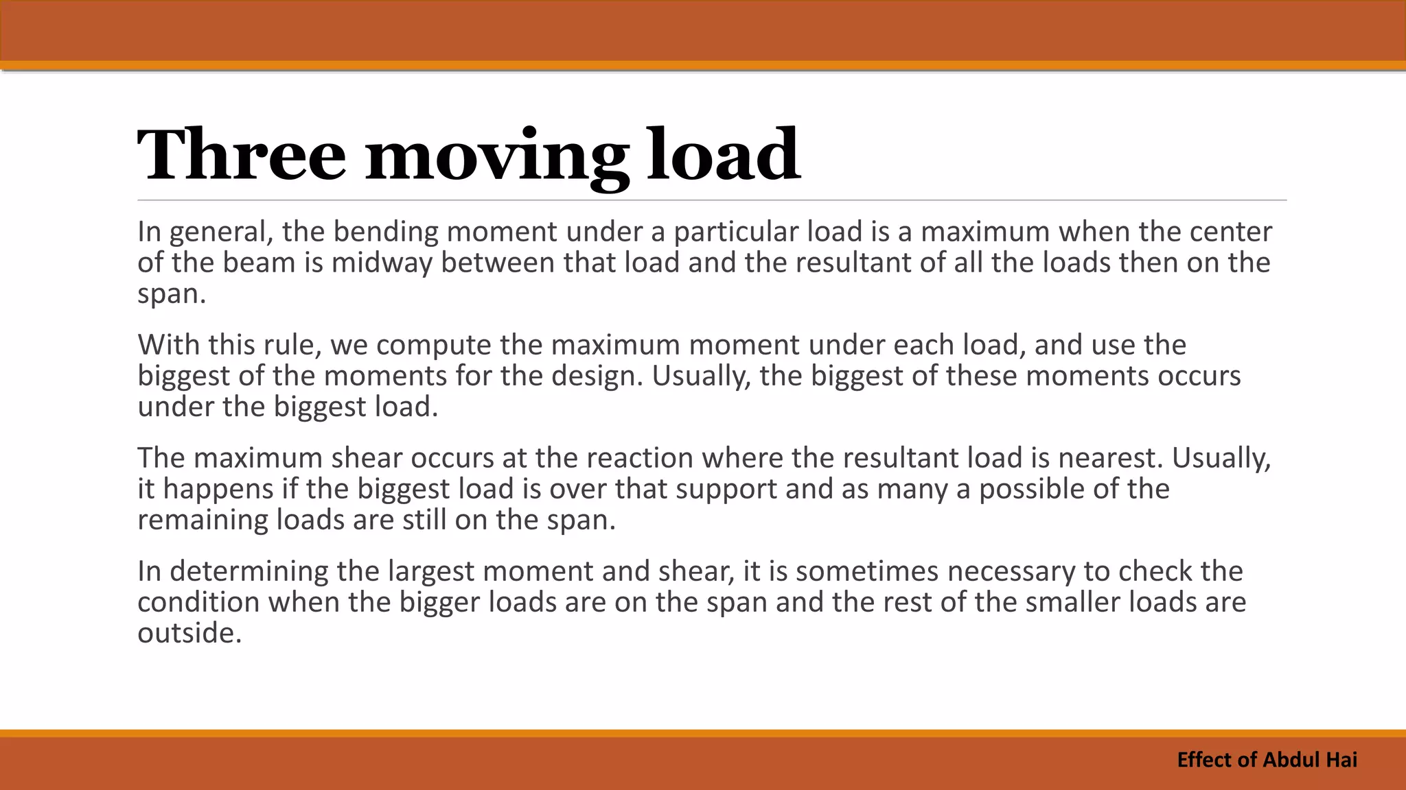 Moving load | PPTX