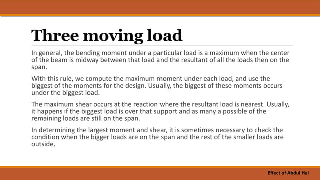 Moving load | PPTX