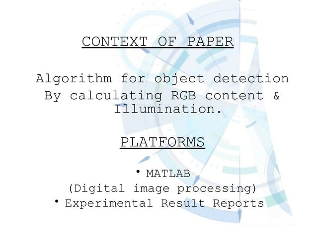 Moving Object Detection Ppt 4417
