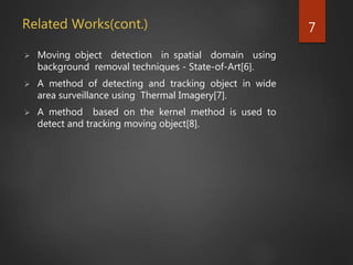 Moving object detection in video surveillance | PPTX