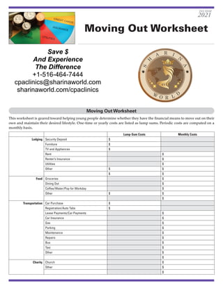 Moving out worksheet_2021 | PDF