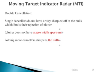 Moving target indicator radar (mti) | PPTX