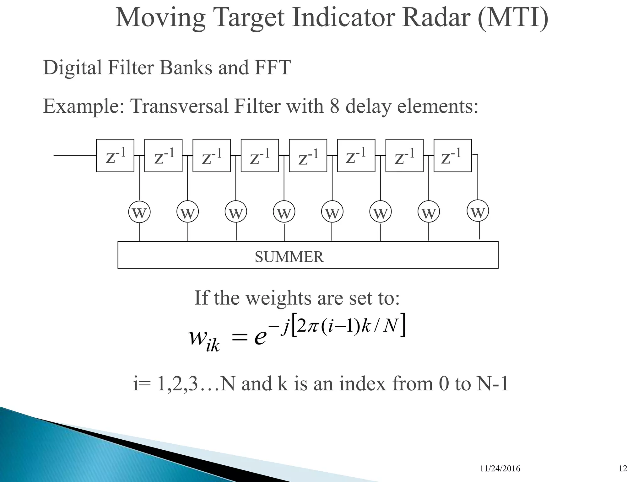 Moving Target Indicator Radar Mtipart2 Pptx Digital Audio Computer Software And Applications