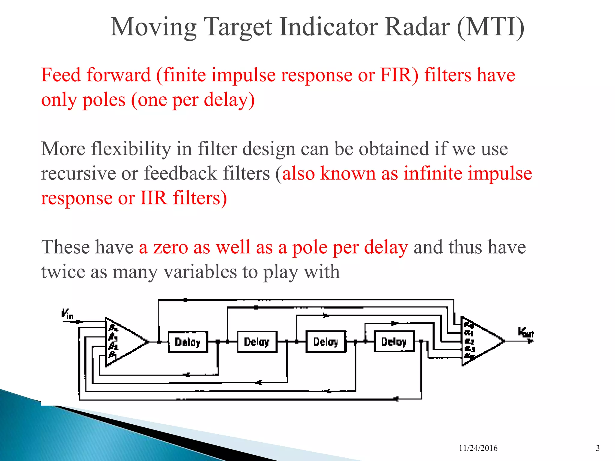 Moving Target Indicator Radar Mtipart2 Pptx Digital Audio
