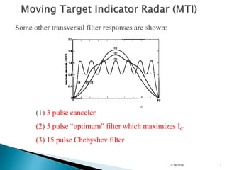Moving target indicator radar (mti)part2 | PPTX