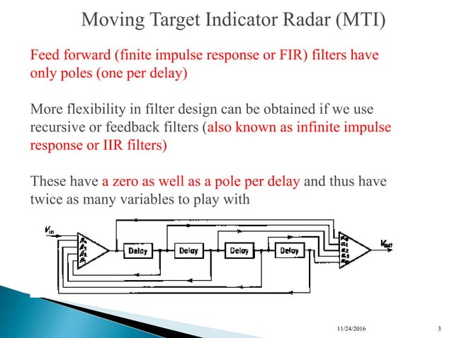 Moving Target Indicator Radar Mtipart2 Pptx Digital Audio Computer Software And Applications