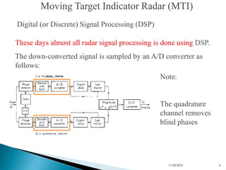 Moving target indicator radar (mti)part2 | PPTX