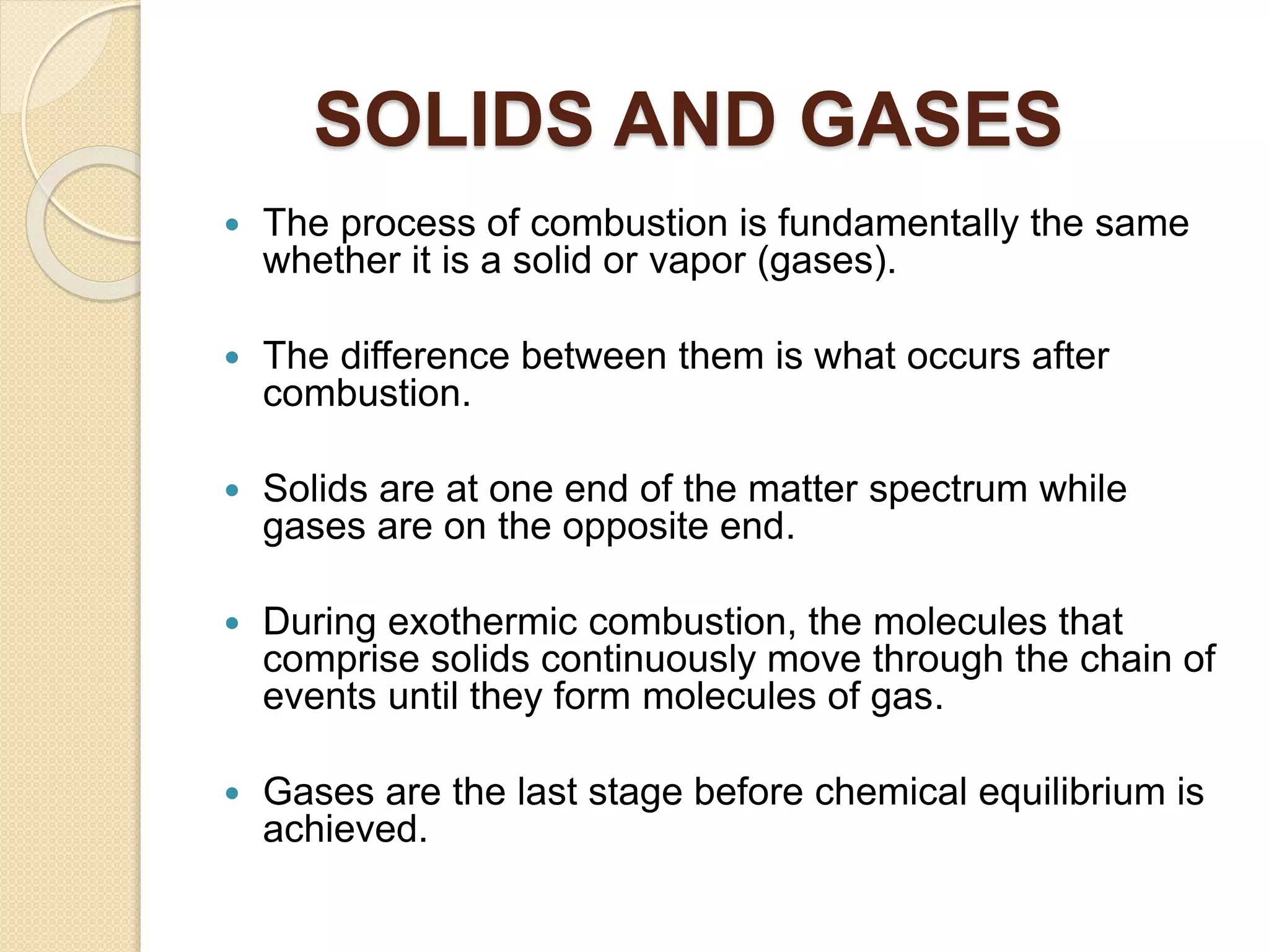 Moving to Equilibrium - Burning Solids and Gases | PPT