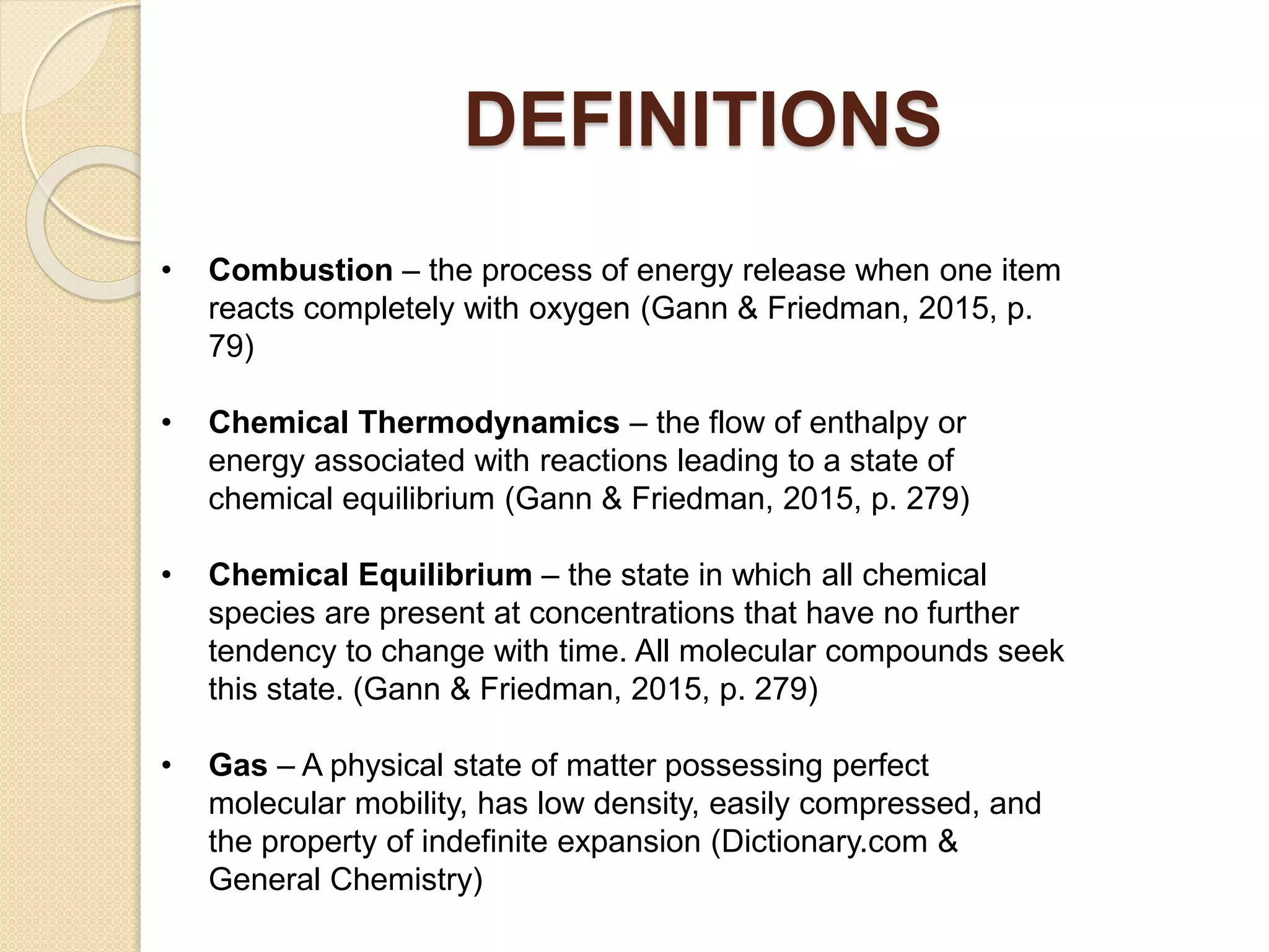 Moving to Equilibrium - Burning Solids and Gases | PPT