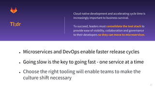 Moving to microservices from idea to production - GitLabJP meetup | PPT