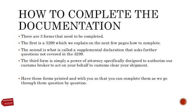 UPakWeShip's Documentation guide to Moving to the USA