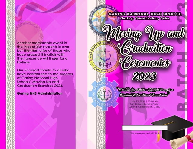 MOVING UP Program 2023.pdf | Graduation | Personal Celebrations & Life ...