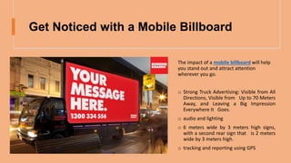 Moving Your Message: Mobile Billboards in Modern Outdoor Advertising | PPT