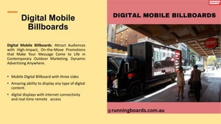 Moving Your Message: Mobile Billboards in Modern Outdoor Advertising | PPT
