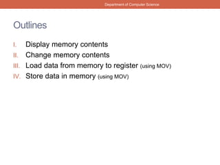 Dealing with 8086 memory | PPT