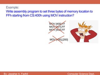 Dealing with 8086 memory | PPT