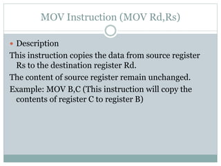 Mov instruction | PPTX