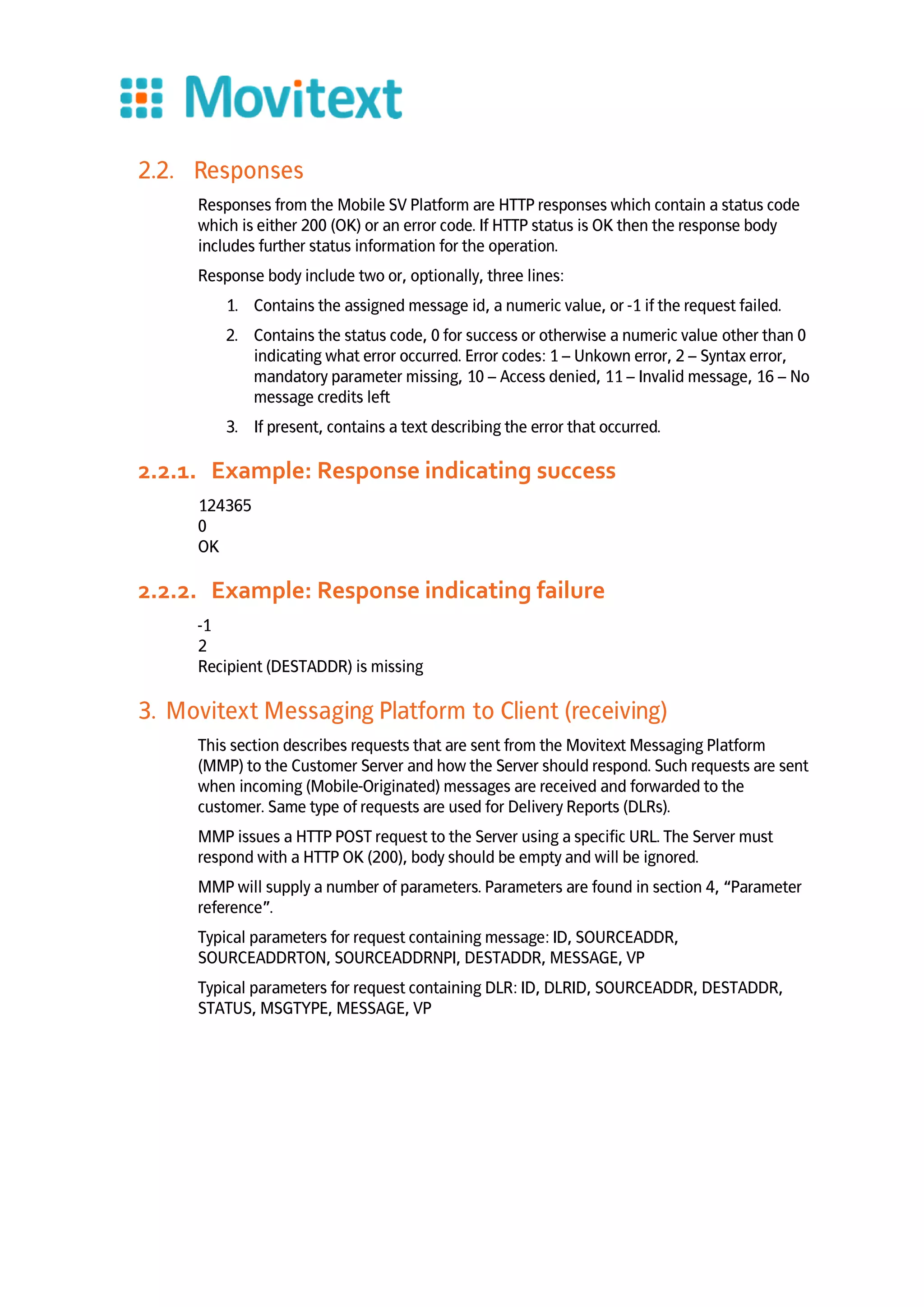 Movitext http interface specification | PDF