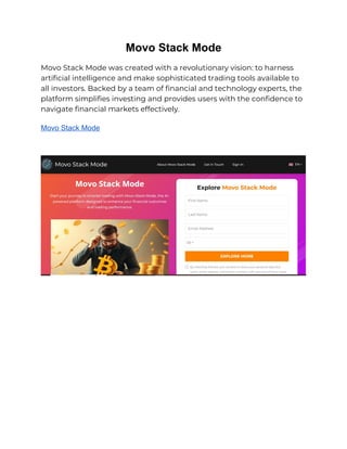 Movo Stack Mode was created with a revolutionary vision. | DOCX