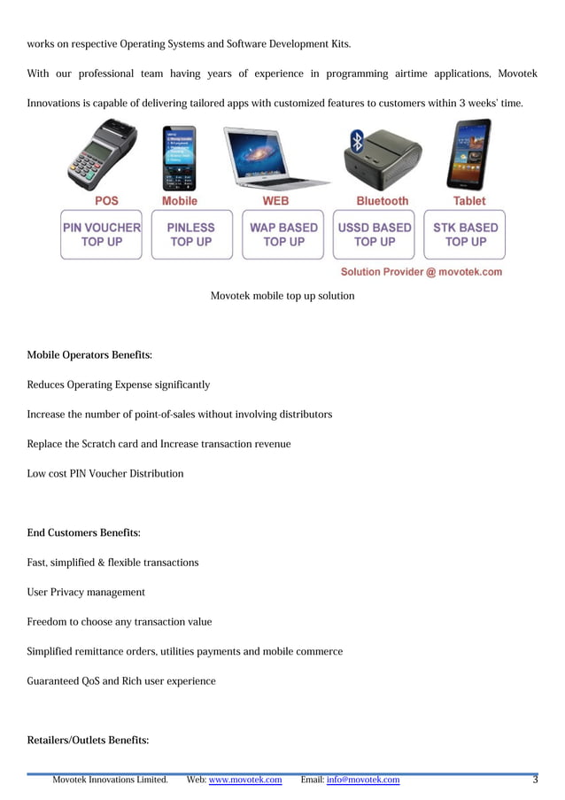 Movotek prepaid airtime voucher distribution | DOC