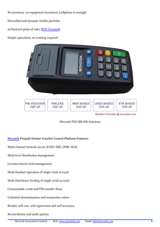 Movotek prepaid airtime voucher distribution | DOC