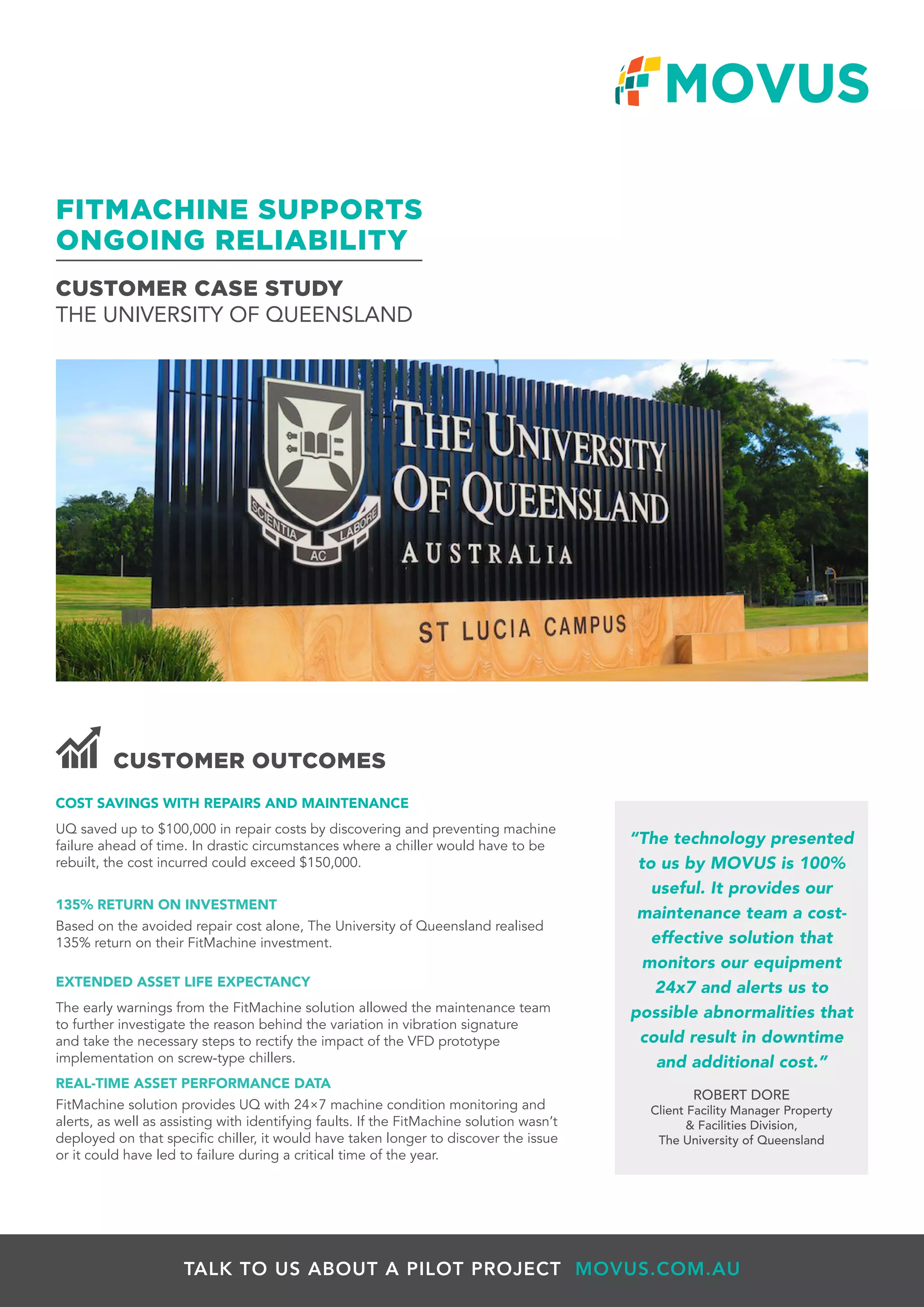MOVUS Case Study The University of Queensland | PDF