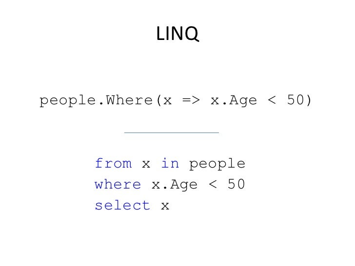 Exploring C Dsls Linq Fluent Interfaces And Expression Trees