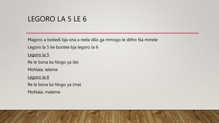 Maina le Magoro a maina | PPTX