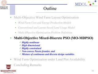 Multi-Objective WindFarm Optimization Simultaneously Optimizing COE and Land Footprint of Wind ...