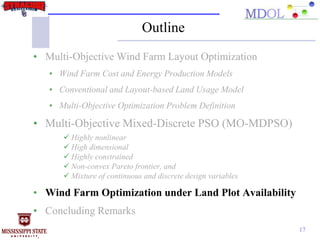 Multi-Objective WindFarm Optimization Simultaneously Optimizing COE and Land Footprint of Wind ...