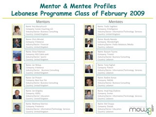 Meet the Mowgli Mentors and Mentees | PPT